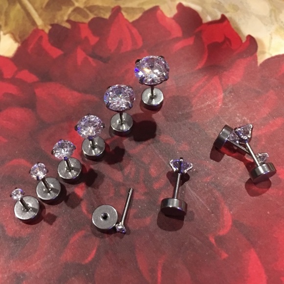 Jewelry | Nwt 7 Sizes 14k Rose Gold Flat Screw Back Posts | Poshmark